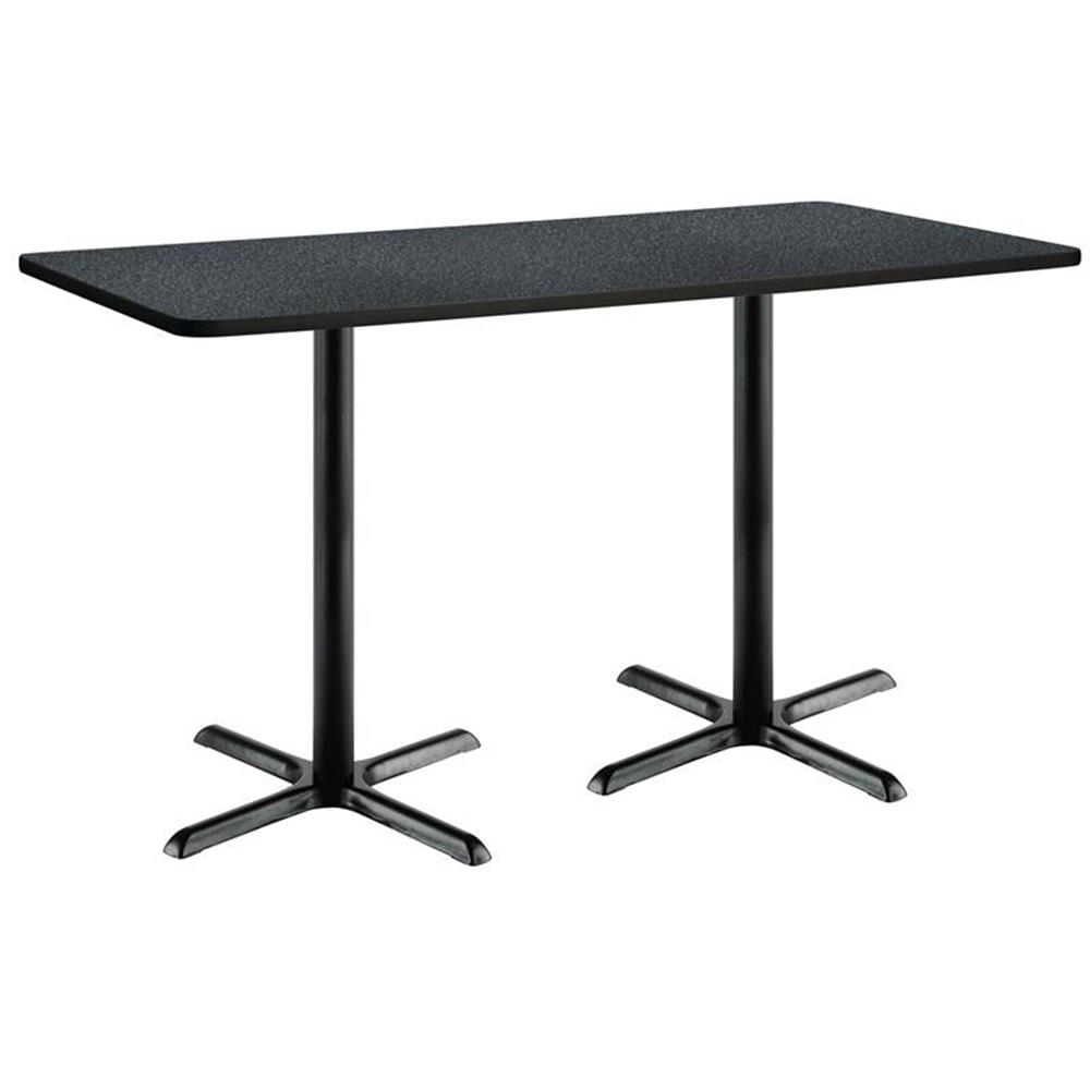KFI Studios Mode 3' x 6' Bistro Table, Graphite Nebula, Black Base - Walmart.com