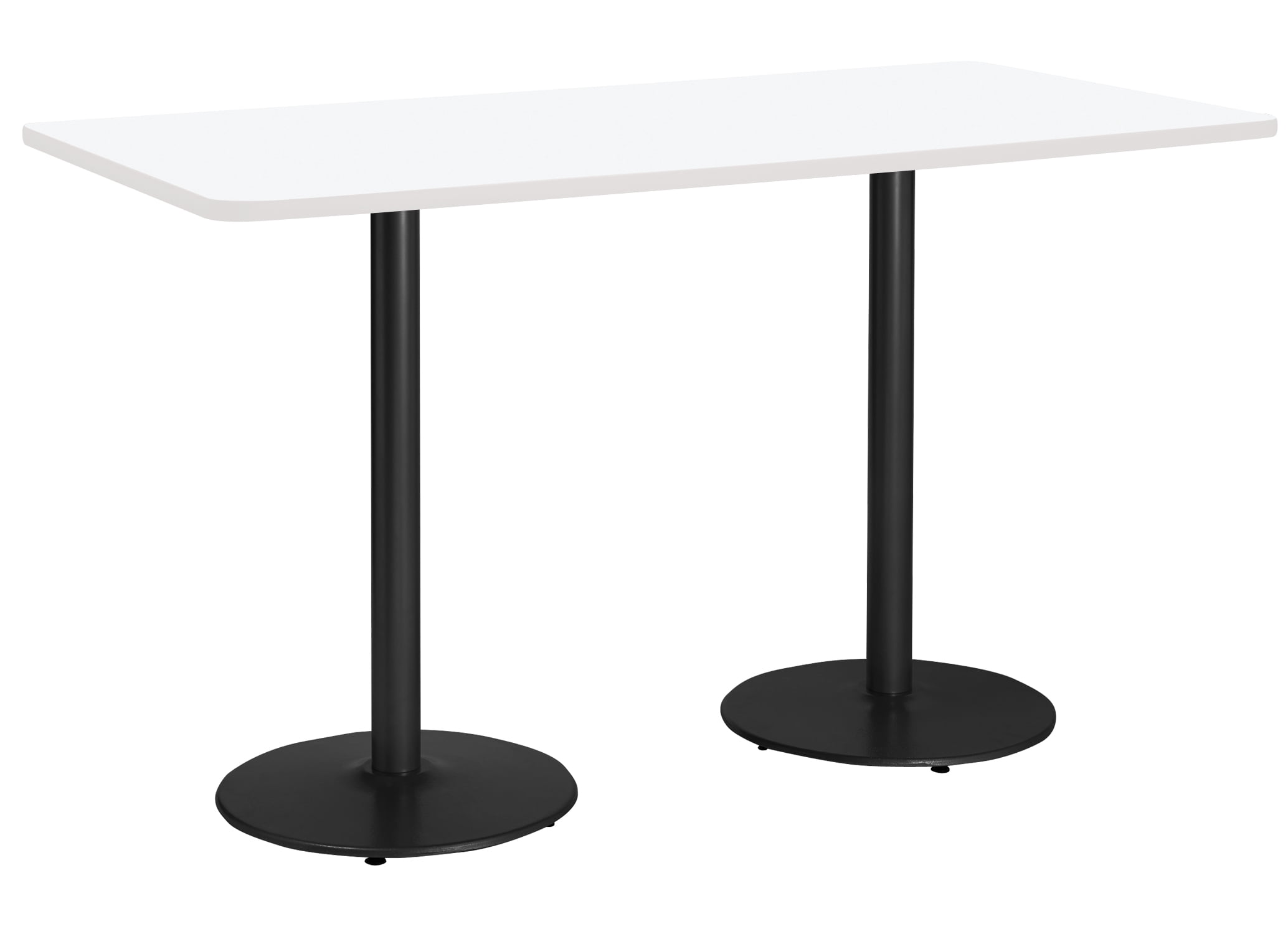 KFI Studios Mode 3' x 8' Bistro Table, Designer White, Black - Walmart.com