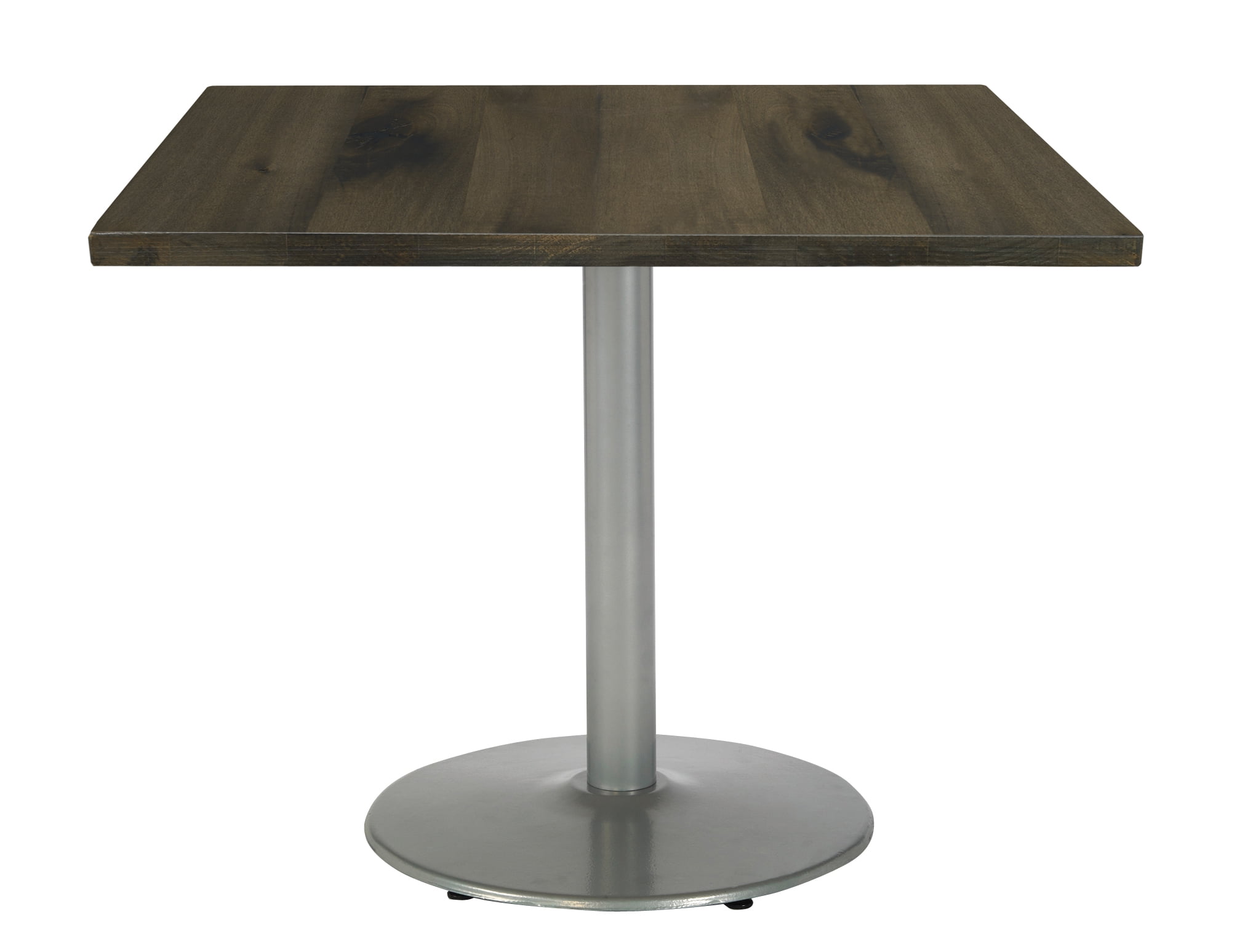 KFI Studios Urban Loft 3' Square Dining Table, Espresso, Silver Base ...