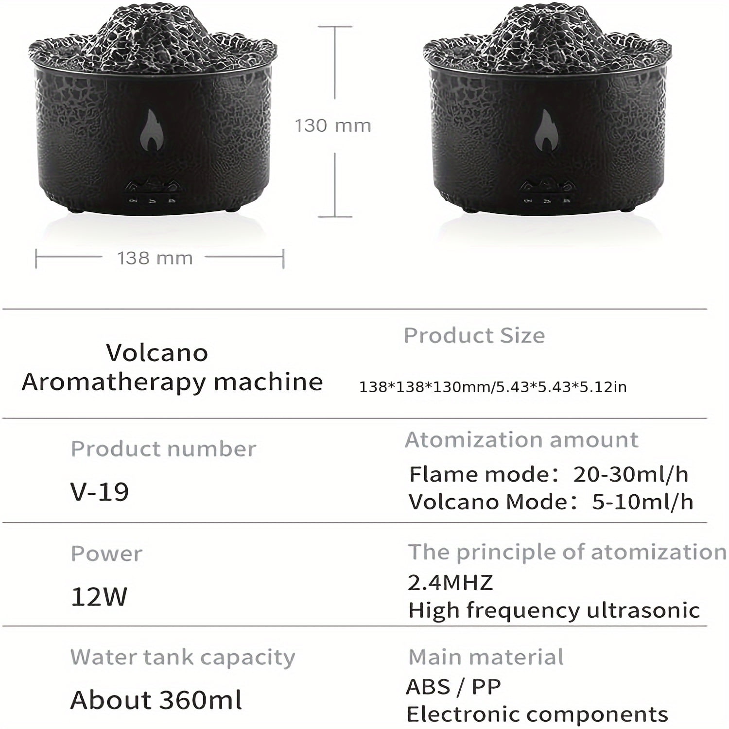KFM01 10.14oz Aromatherapy Diffuser Large Room With Remote Ultrasonic ...