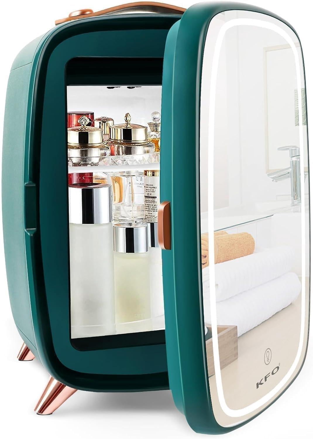 KFO Skincare Fridge 6L with LED Mirror | Pro-Style Beauty Fridge for ...