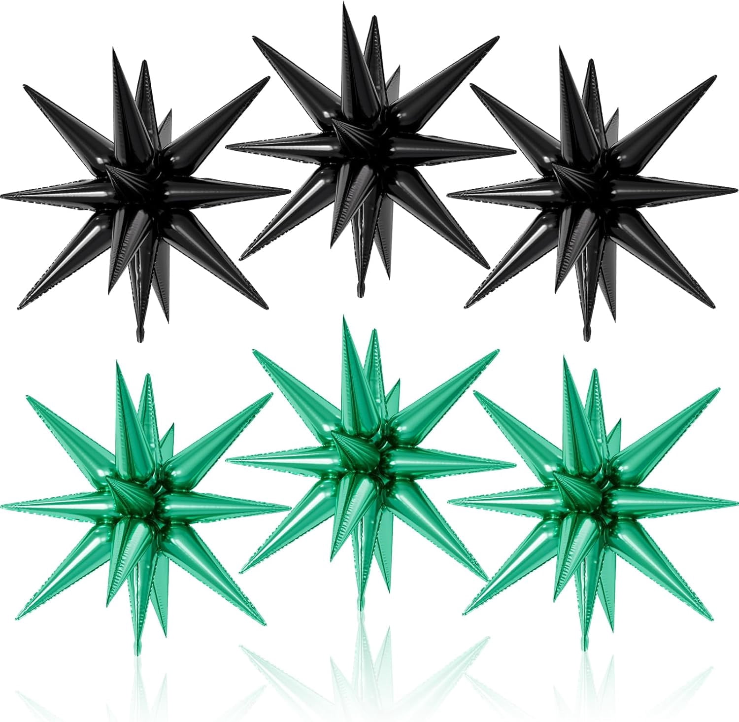 KFSOQE 6PCS Star Balloons, 22Inch Large Silver Star Balloon Explosion ...