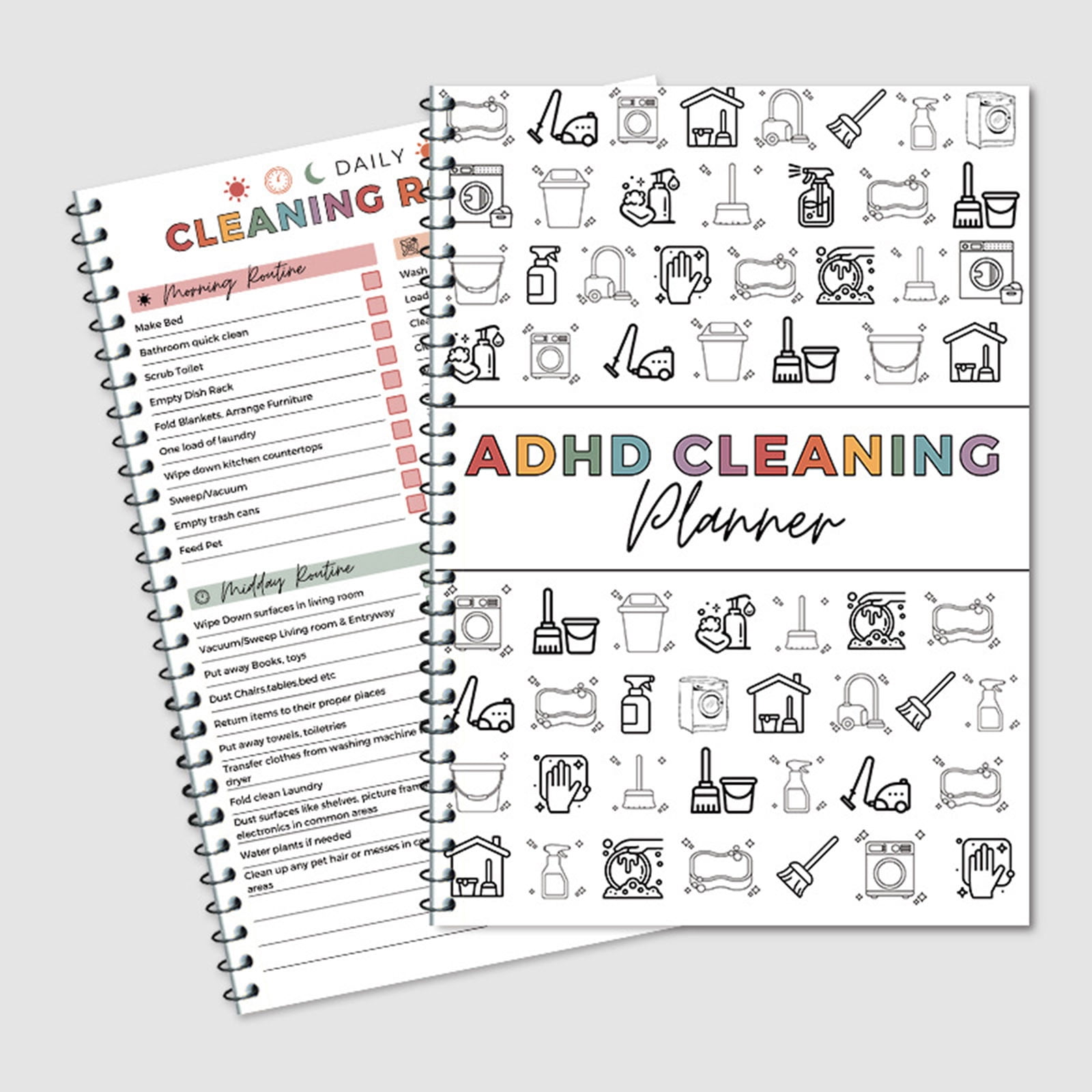 KFSOQE ADHD Planner for Adults Women, Cleaning List Home Care Personal ...