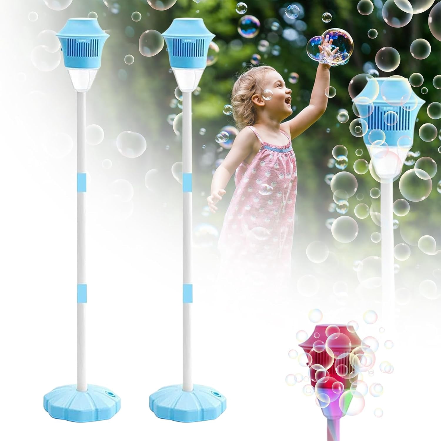 KFSOQE Bubble Torch Garden Lamp, Standing Automatic Bubble Maker with ...