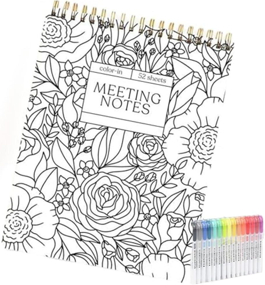 KFSOQE Color-In Spiral Notebook & Daily Planner,Task Management ...