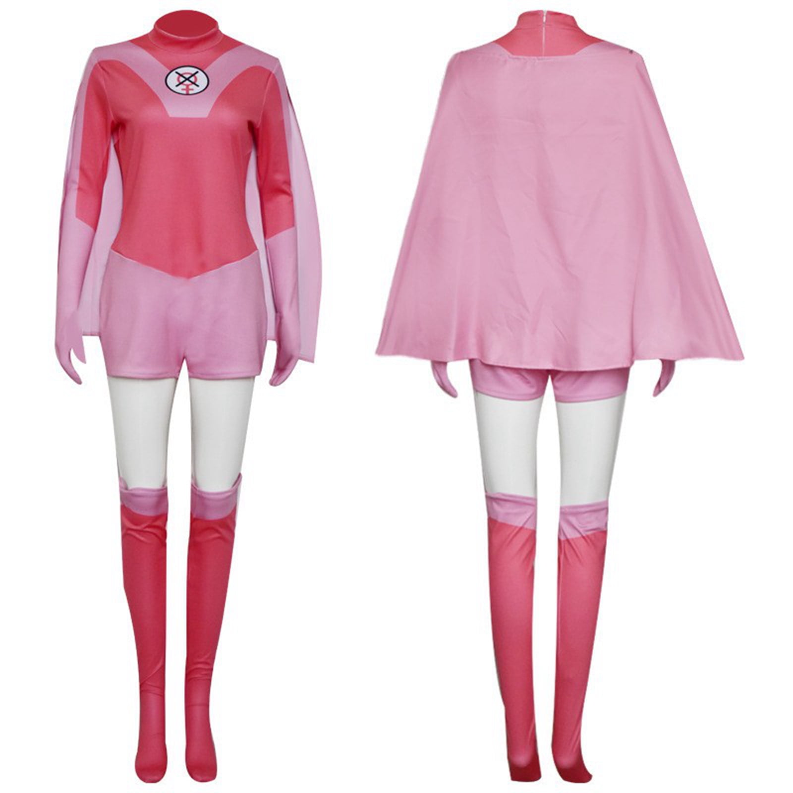 KFSOQE Cosplay Invincible Costume Atom Eve Pink Jumpsuits Long Sleeve ...