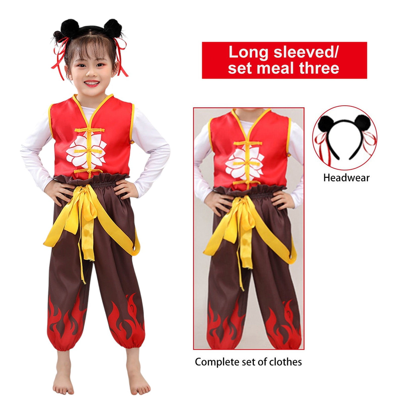 KFSOQE Cosplay Nezha Costume 4PCS Anime Cosplay Costumes for Kids Funny ...