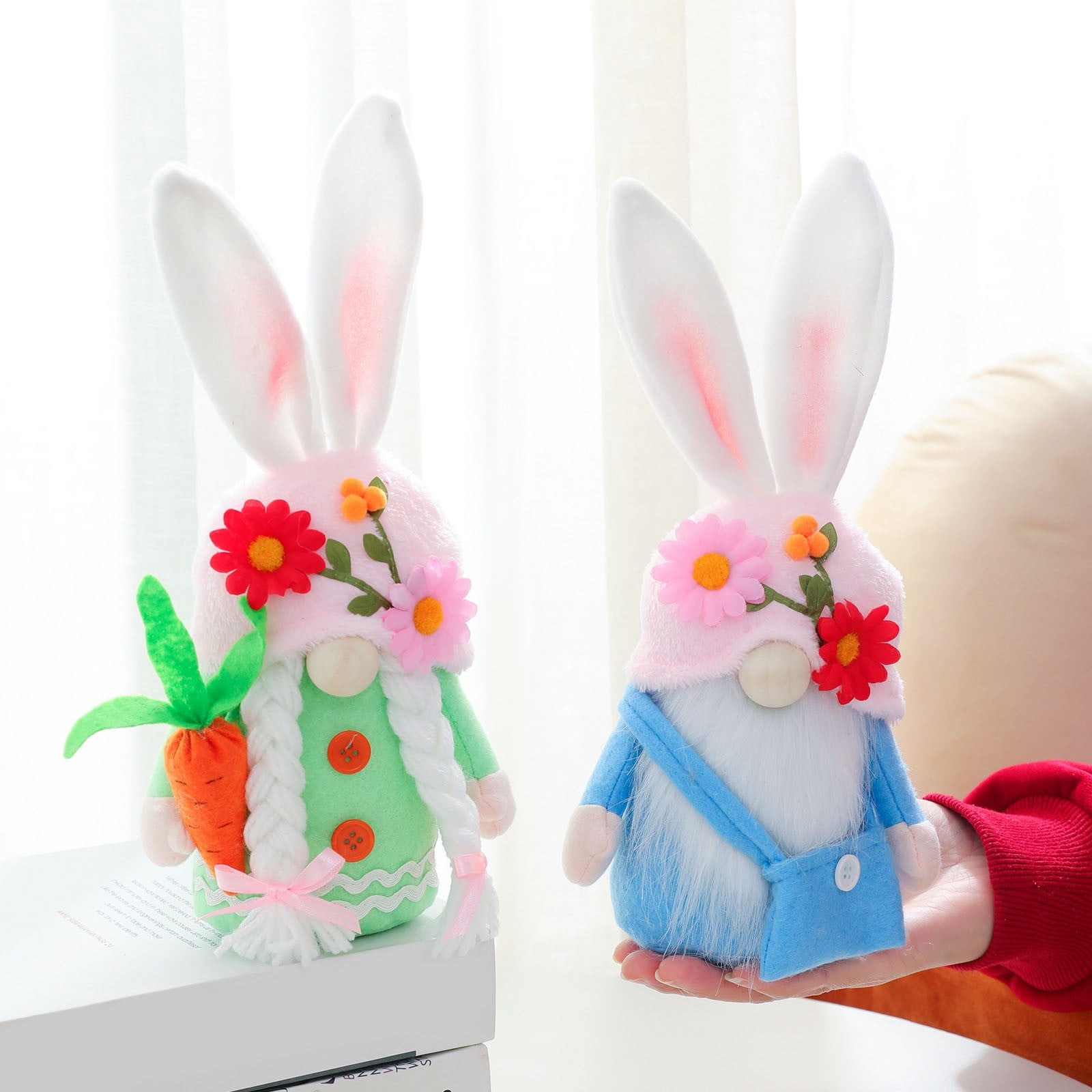 KFSOQE Couple Easter Plush Toys 2PCS Cute Dwarf Dolls for Girls Long ...