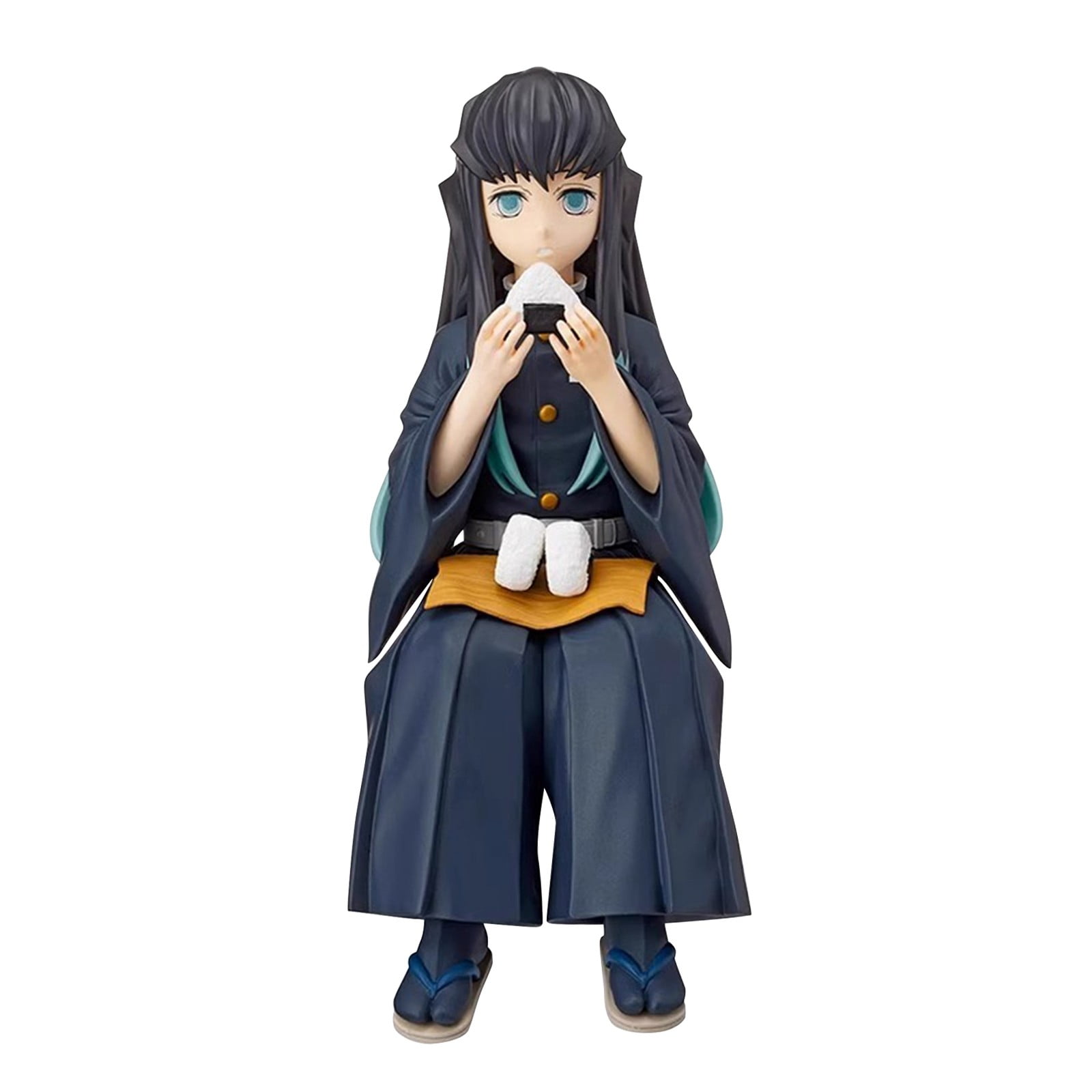 KFSOQE Demon Slayer Action Figures 9PCS Sitting Eating Rice Ball Series ...