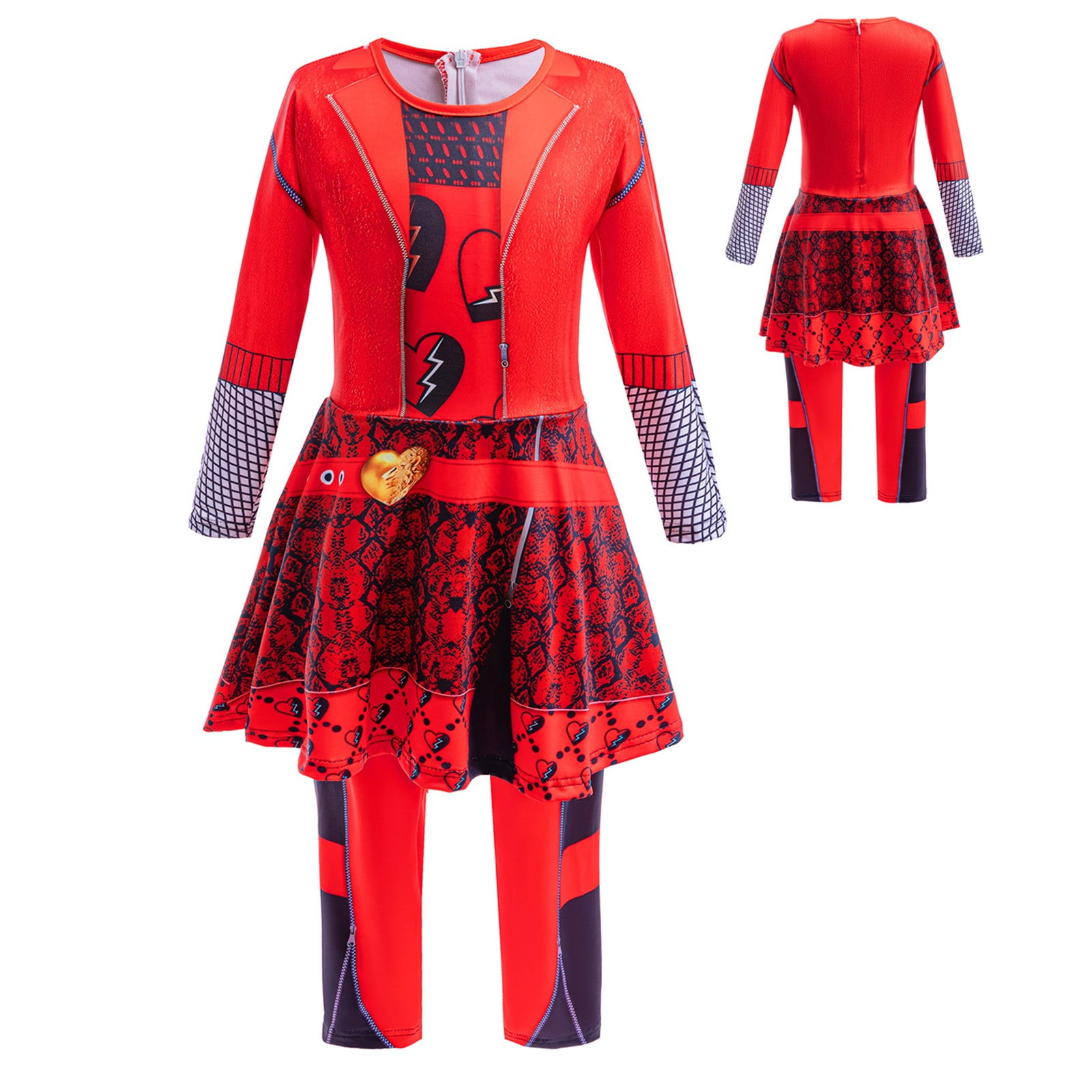 KFSOQE Descendants: The Rise of Red Cosplay Costume Red Dresses ...