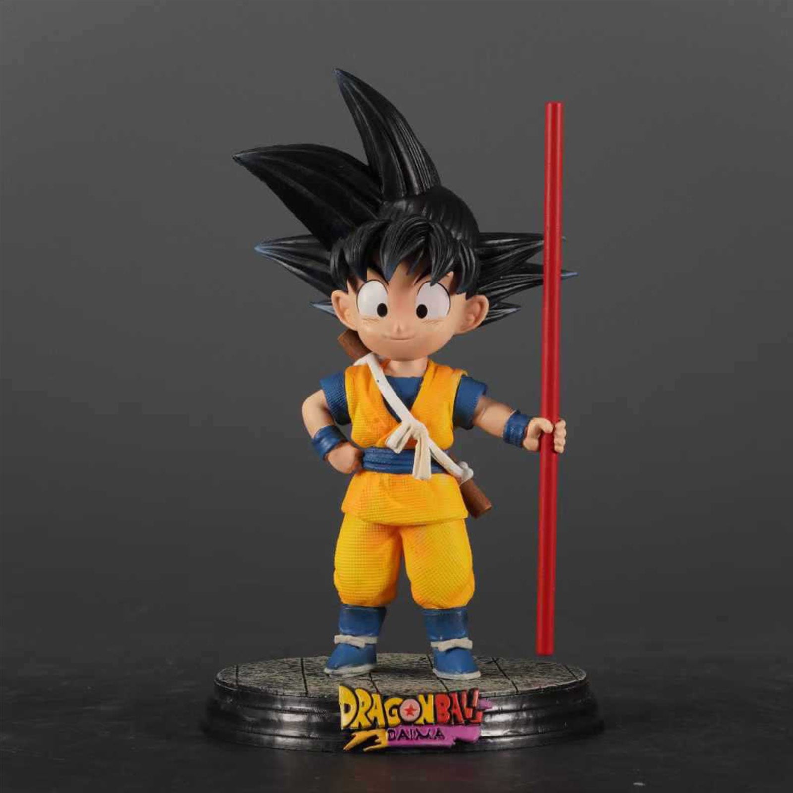 KFSOQE Dragon Ball Figures Son Goku with Golden Cudgel and Base Cute ...