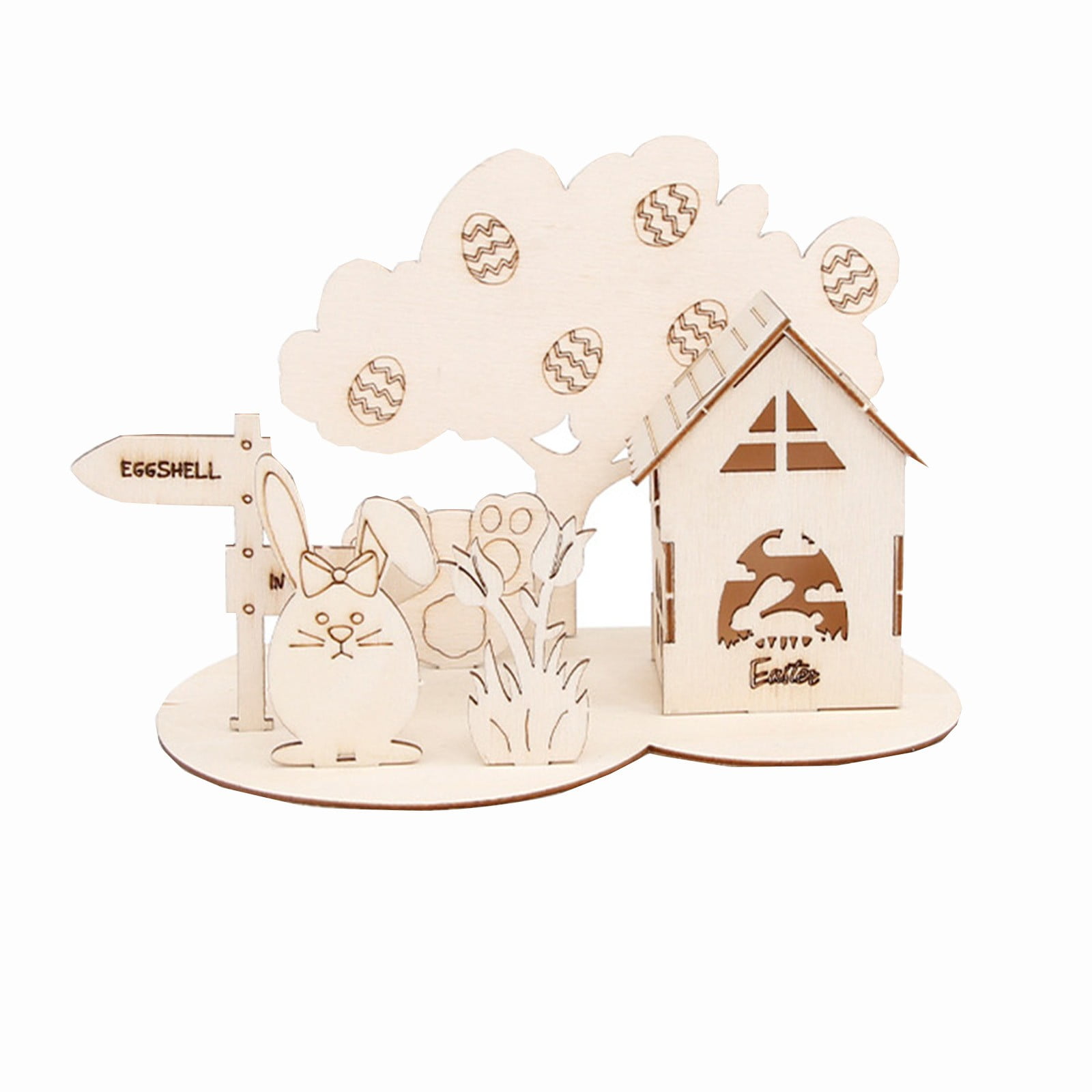 KFSOQE Easter Toys Wooden Ornaments Kids DIY Painted Toys Festival ...