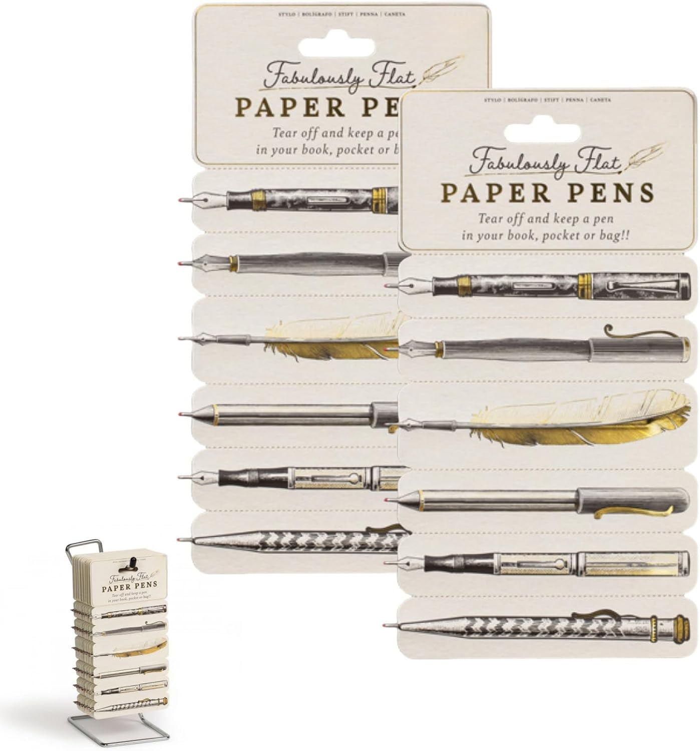 KFSOQE Fabulously Flat Paper Pens - 2 Pack Ultra-Thin Bookmark Pens ...