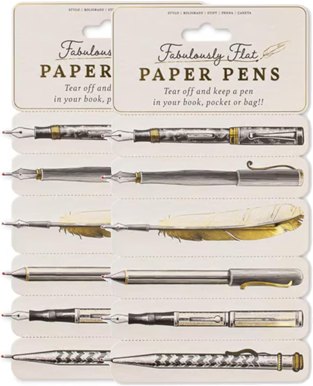 KFSOQE Fabulously Flat Paper Pens, Flat Bookmark Pen, Pen Bookmarks ...