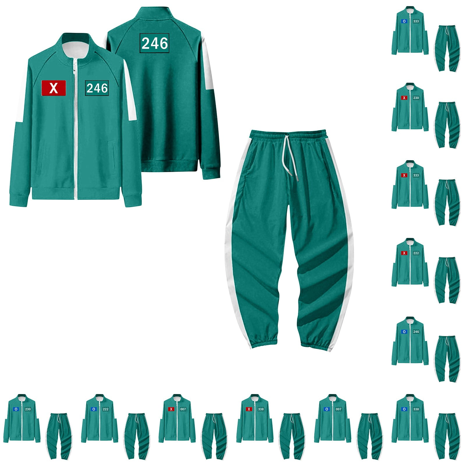 KFSOQE Funny Squid Game Costume Cosplay Holiday Outfit Popular Drama ...