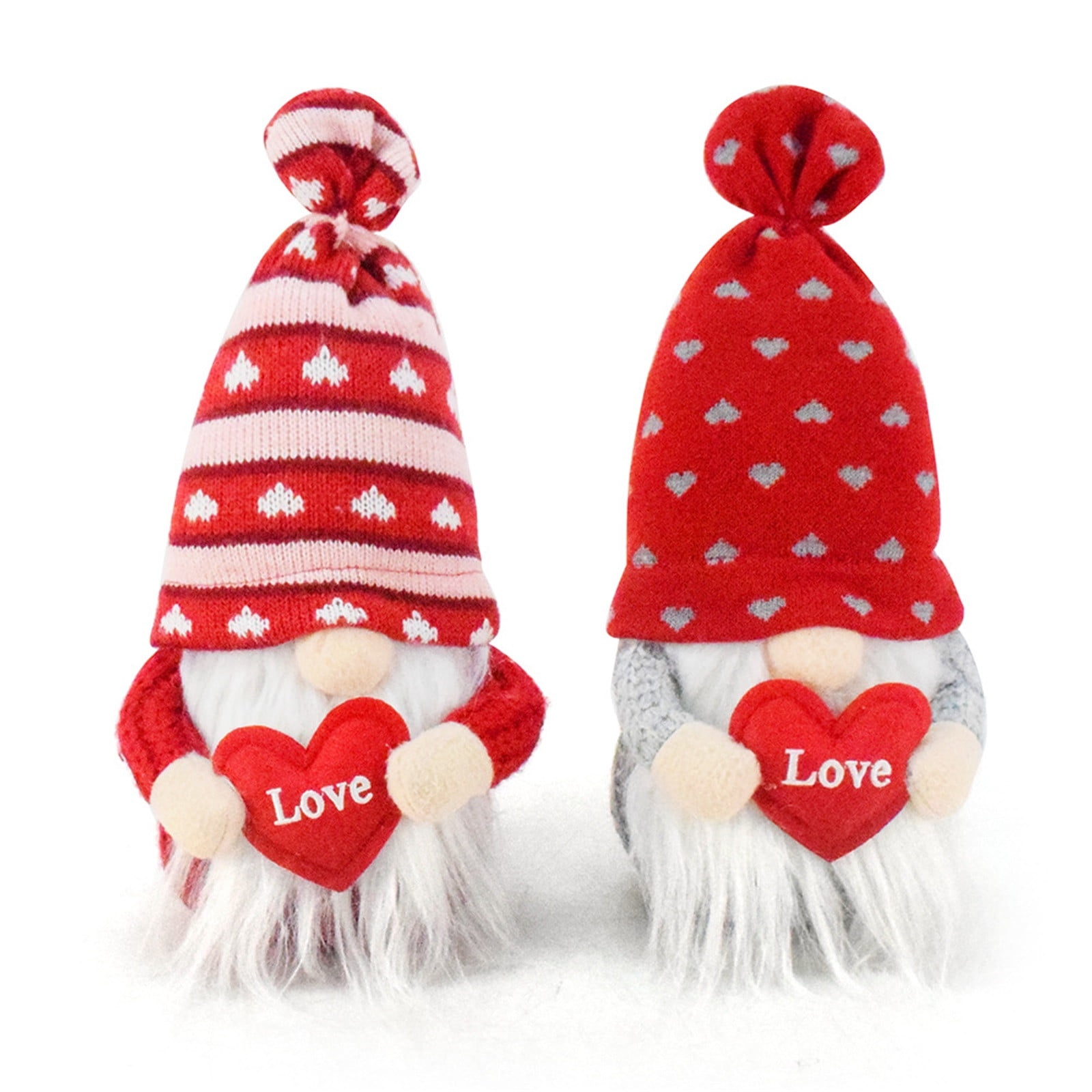 KFSOQE Gnomes Plushies 2PCS Rudolph Faceless Dwarf Dolls Hugging Heart ...