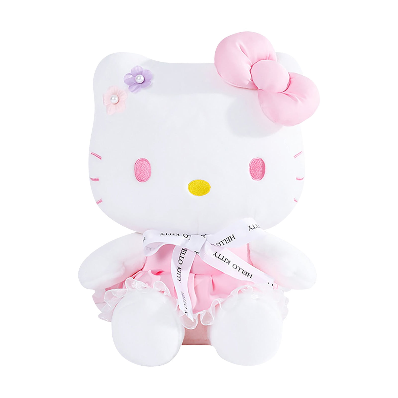KFSOQE Hello Kitty Plush Soft Huggable Cute Plushies with Ribbon ...