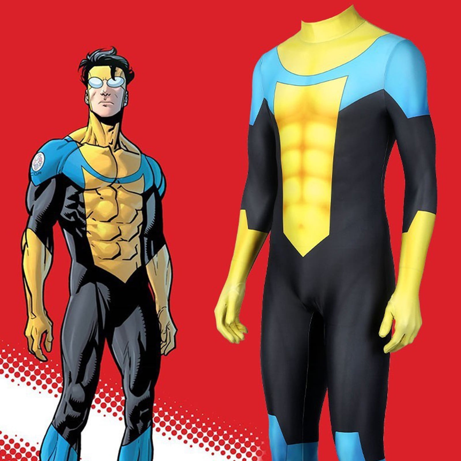 KFSOQE Invincible Cosplay Costume Invincible Mark Grayson Cosplay ...