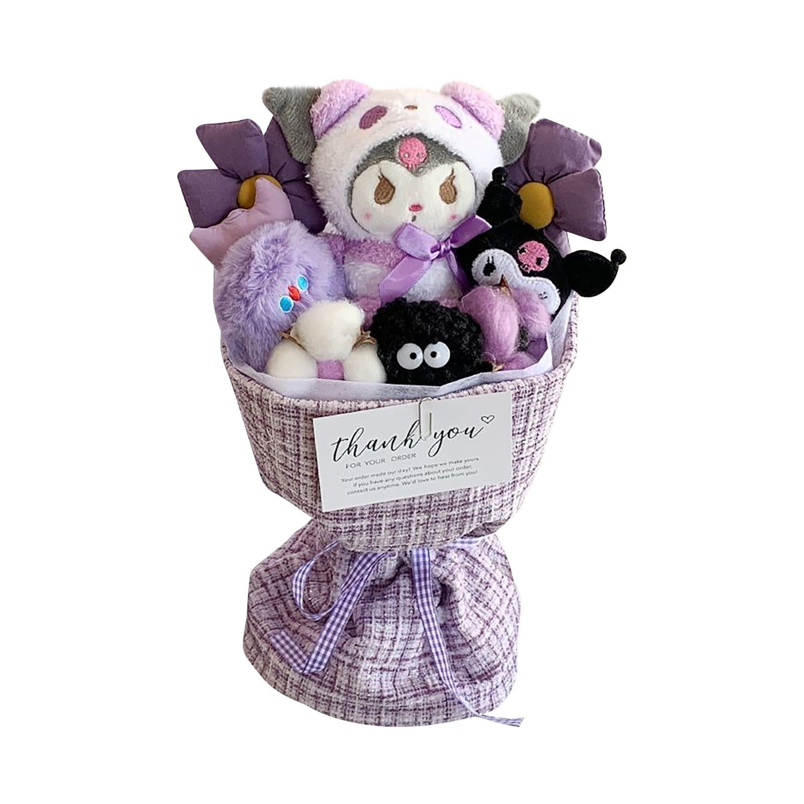 KFSOQE Kuromi Plush Bouquet Gorgeous Forever Flowers Soft Squishy ...