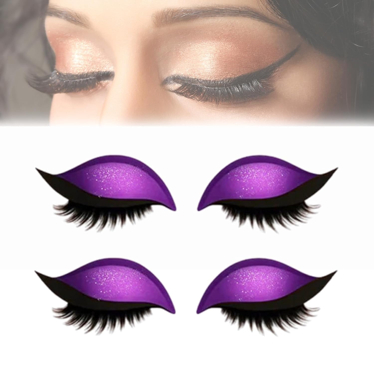 KFSOQE Lazy Eye Shadow Eyelash Patch,2-In-1 Reusable Eye Makeup ...