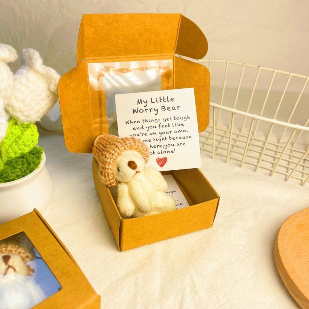 KFSOQE Little Pocket Bear Hug in a Box, Pocket Hug Plush Toys, Mini ...