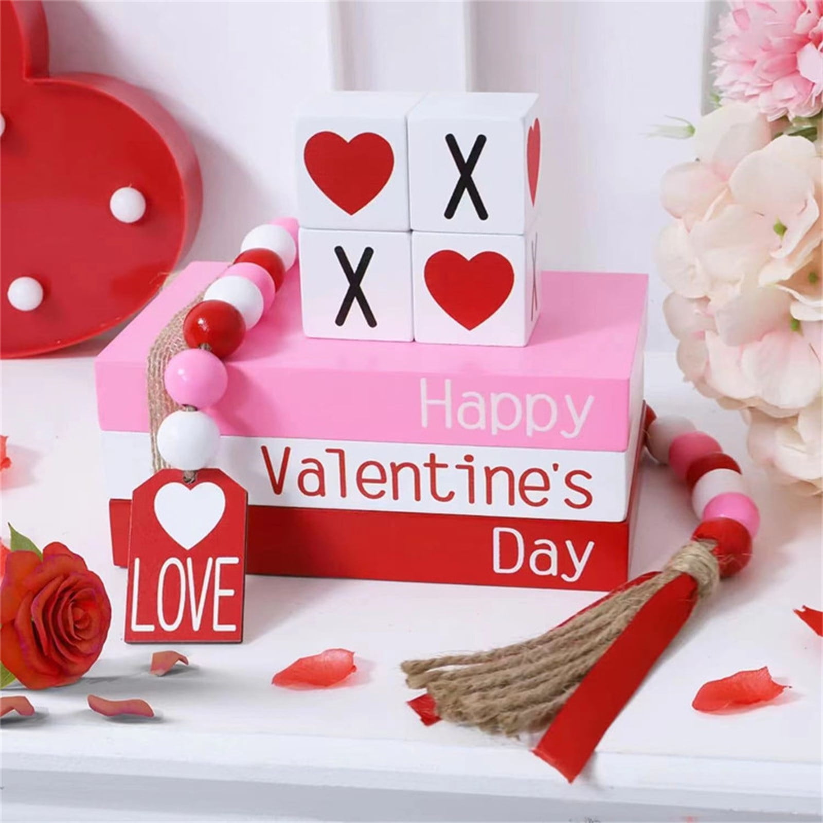 KFSOQE Love Decorations for Valentine's Day Layered Tray Decor ...