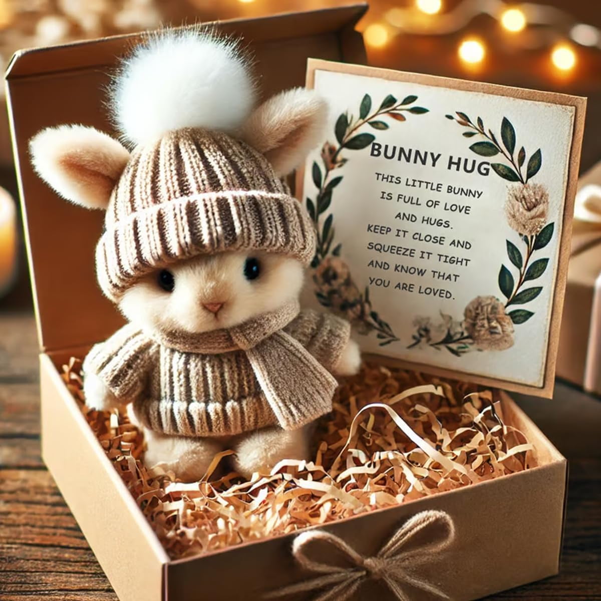 KFSOQE Mini Bunny Hug Cute Easter Gift, Bizartre Mini Inspirational ...