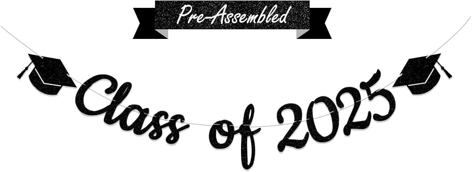 KFSOQE Pre-Assembled Class of 2025 Banner Graduation Decorations ...