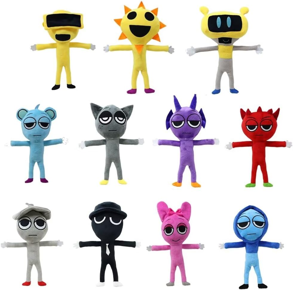 KFSOQE Sprunki Plush Soft Stuffed Plush Toys Cartoon Horror Game ...