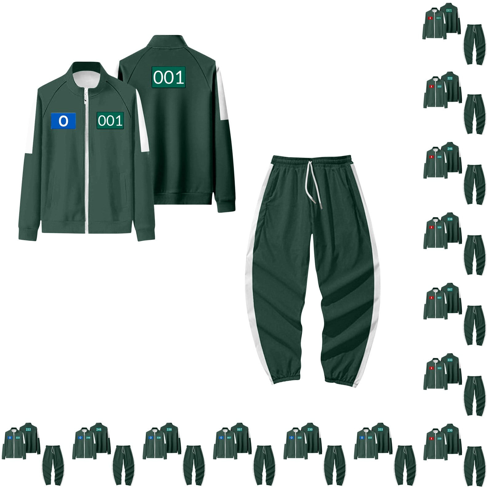 KFSOQE Squid Game Costume Sweatshirt Loungewear Relaxed Fit Casual ...