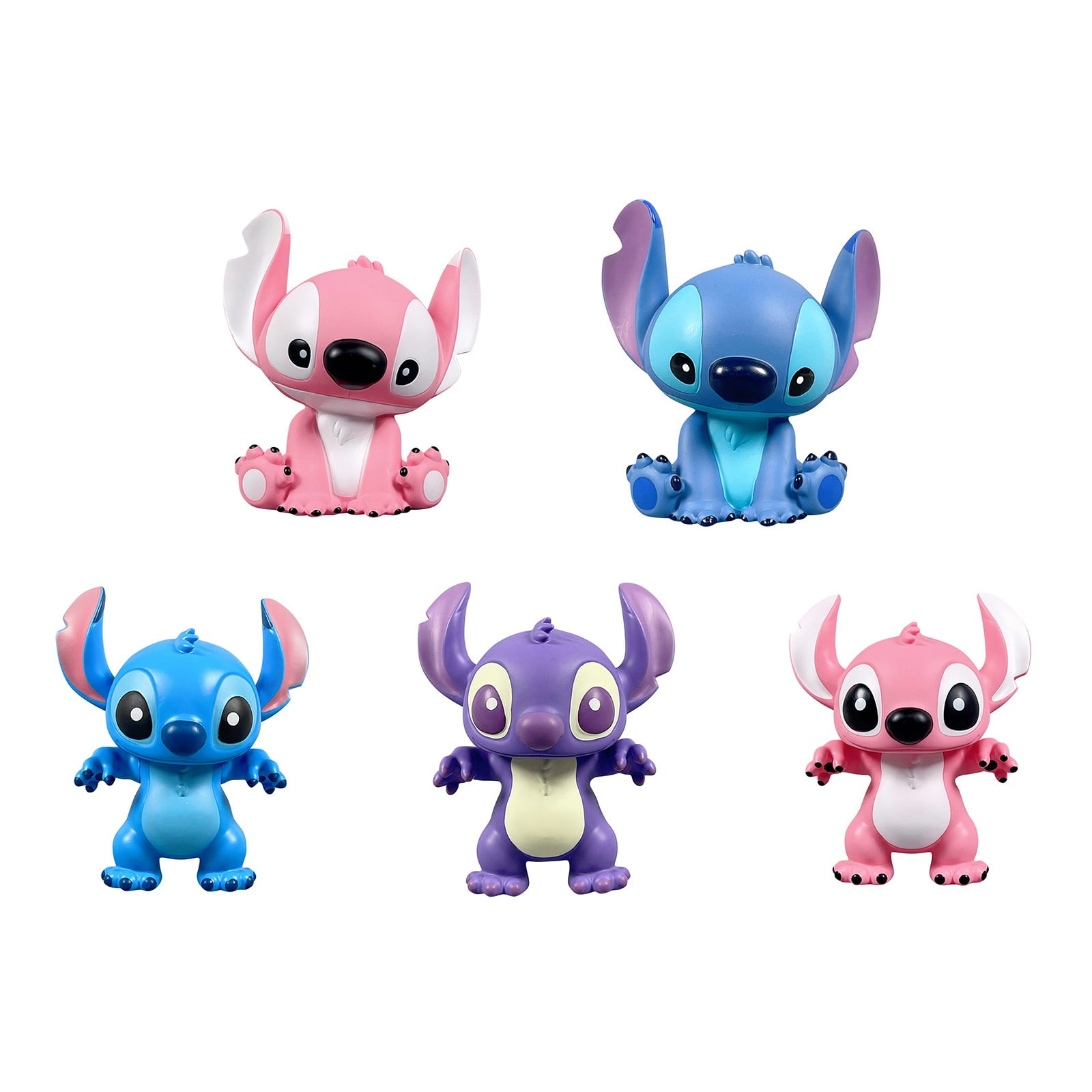 KFSOQE Stitch Action Figures Cute Cartoon Movie Characters Anime Figure ...