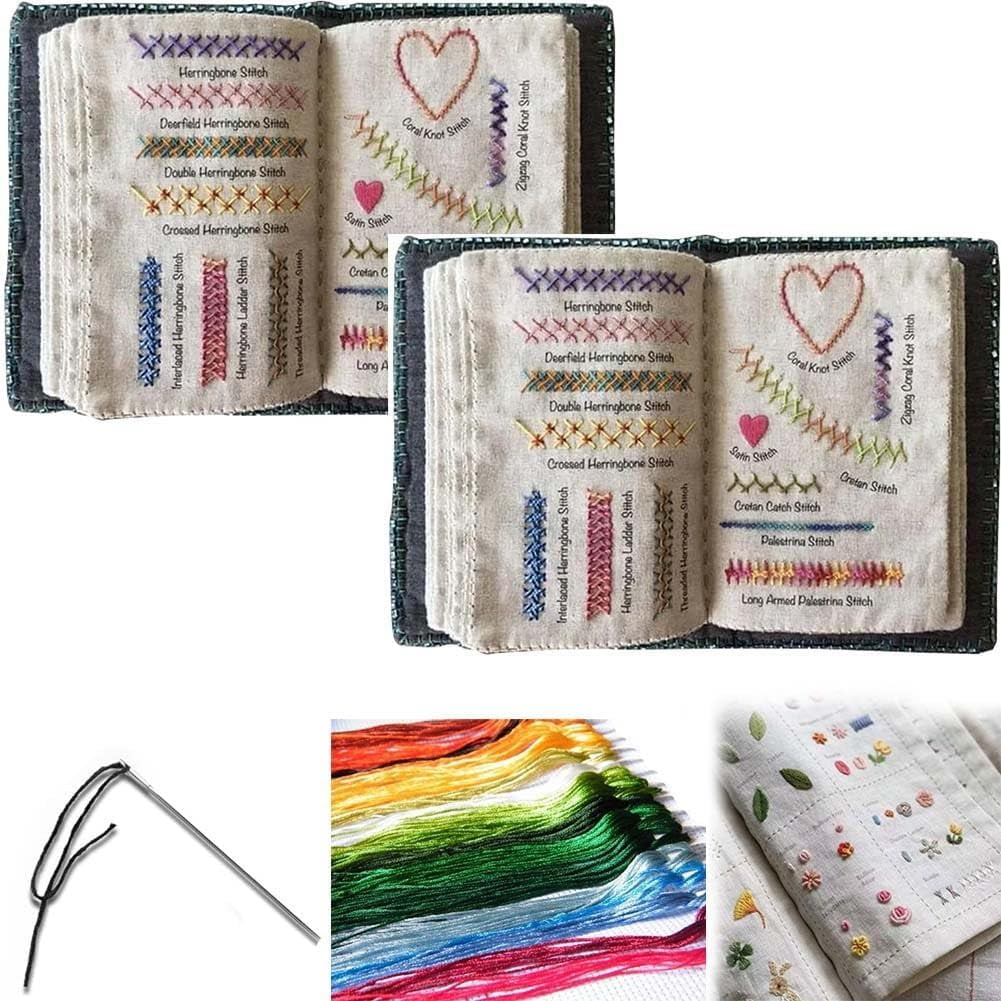 KFSOQE Stitch Book, DIY Stitch Book, Stitch Sample Book with Embroidery ...