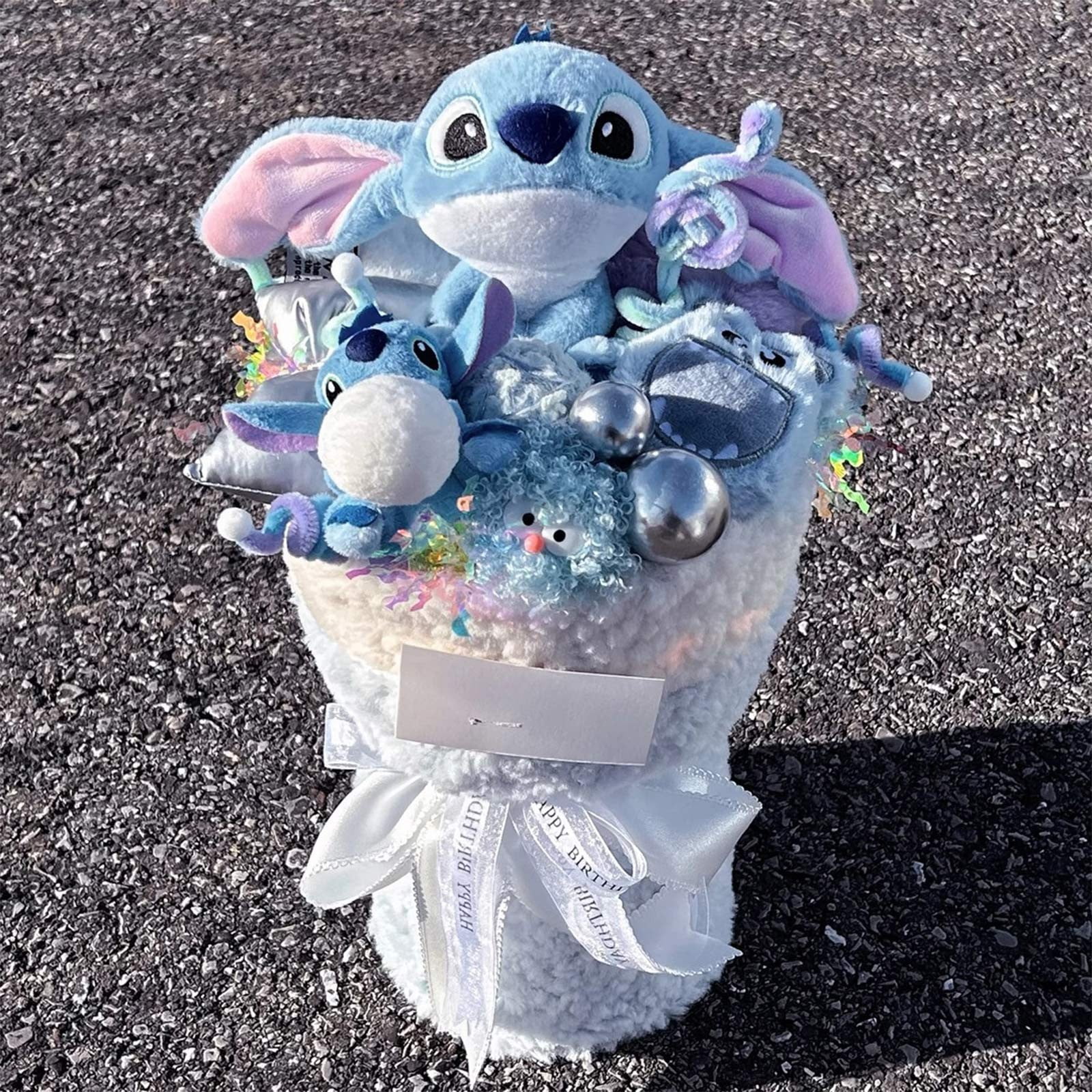 KFSOQE Stitch Plush Bouquet Gorgeous Forever Flowers Soft Squishy ...
