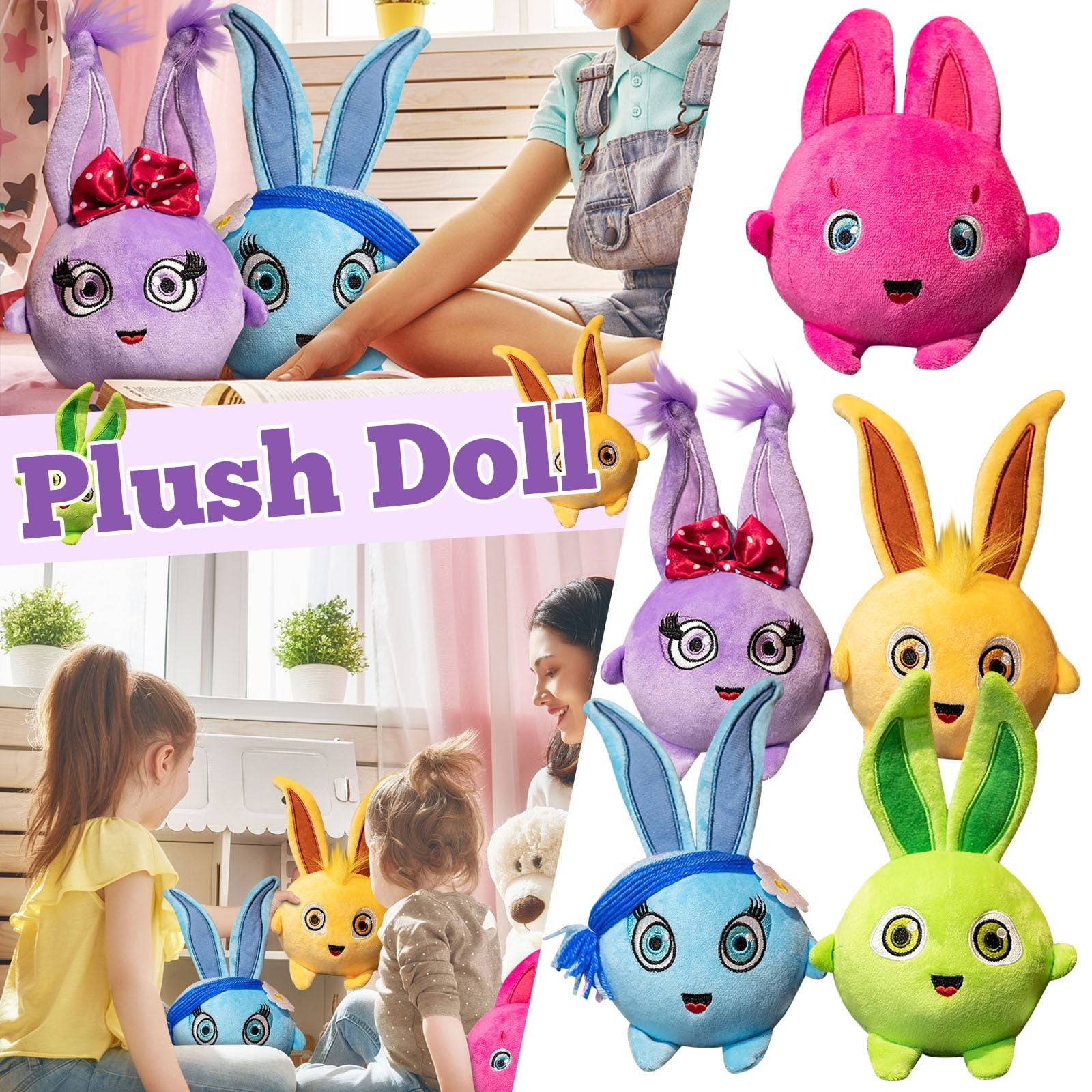 KFSOQE Sunny Bunnies Plush 5PCS Cute Anime Plush Kids Buddy Popular ...