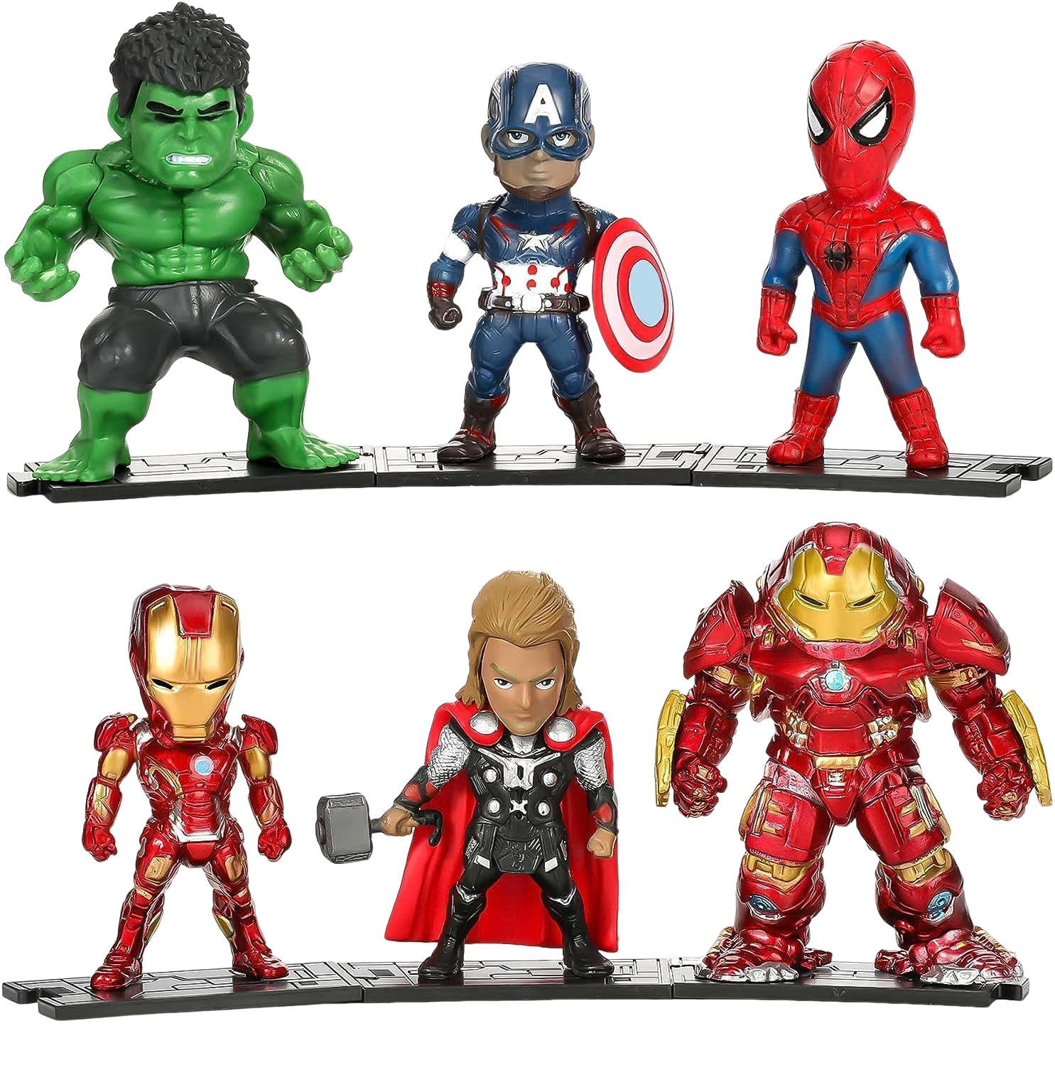 KFSOQE Superhero Action Figures Set Contains 6PCS Cute Versions Mini ...