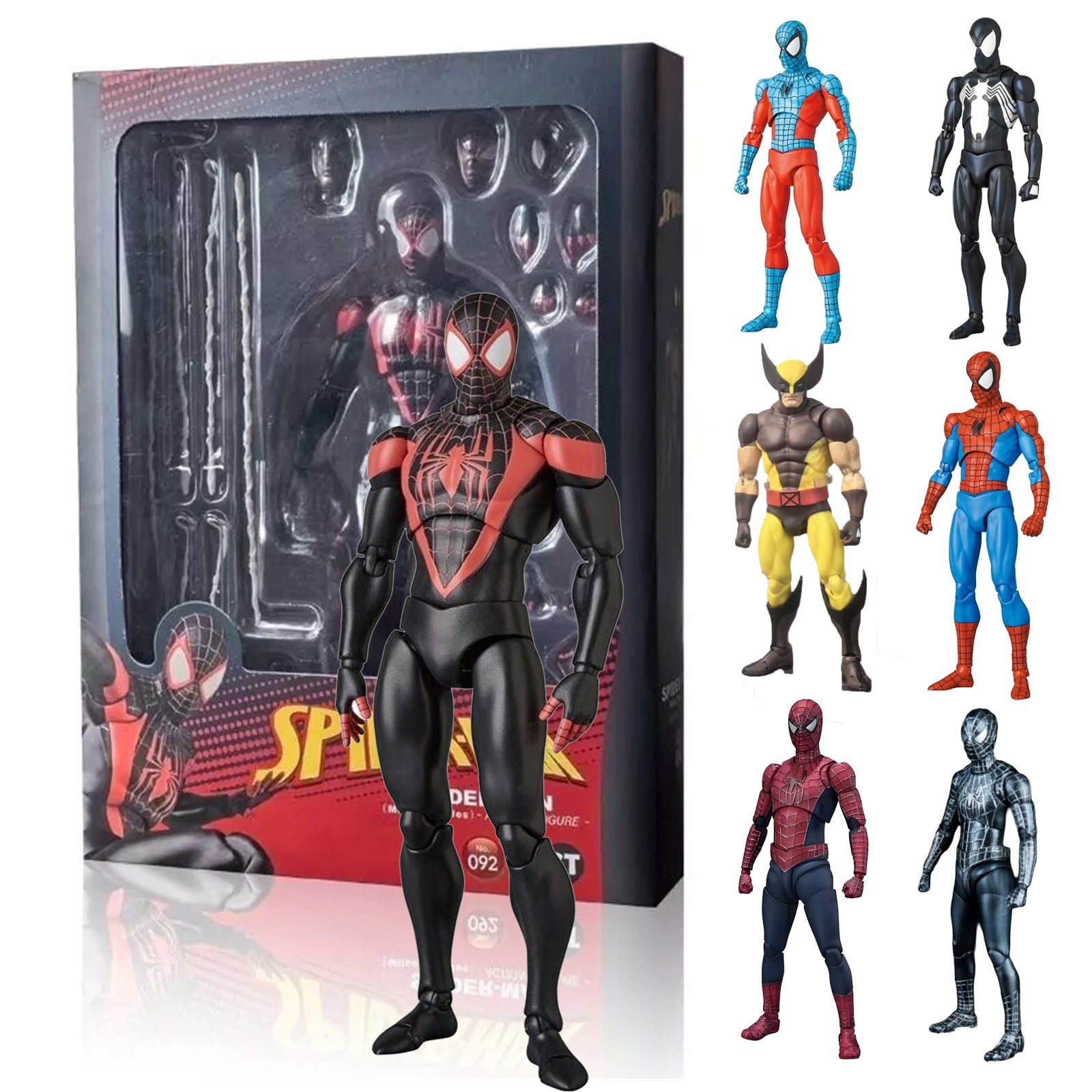 KFSOQE Superhero Spider Toys Set 7PCS Action Figures Exquisite ...