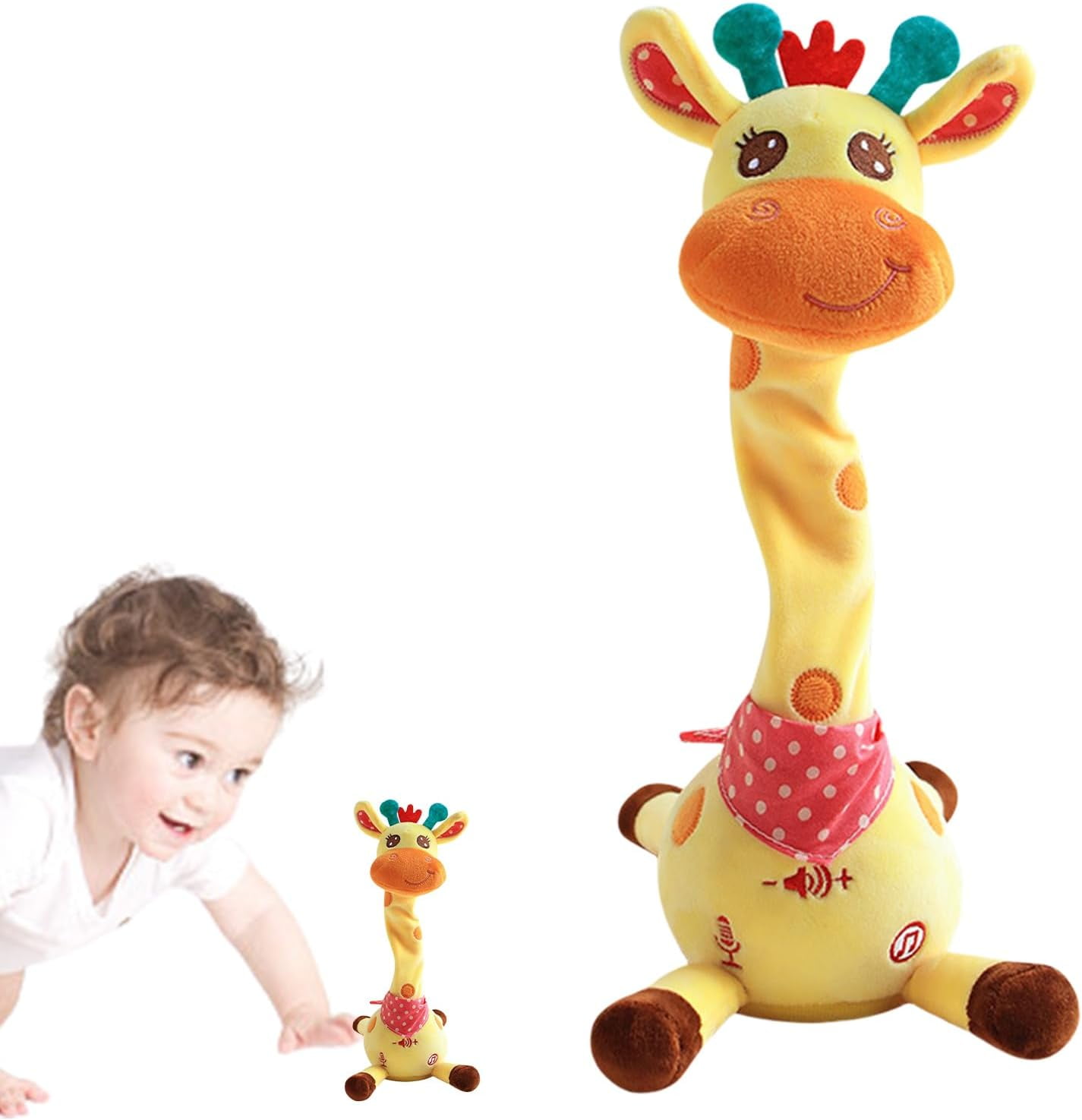 KFSOQE Talking Giraffe - Light Up Giraffe, Recording Toy | Twisting ...