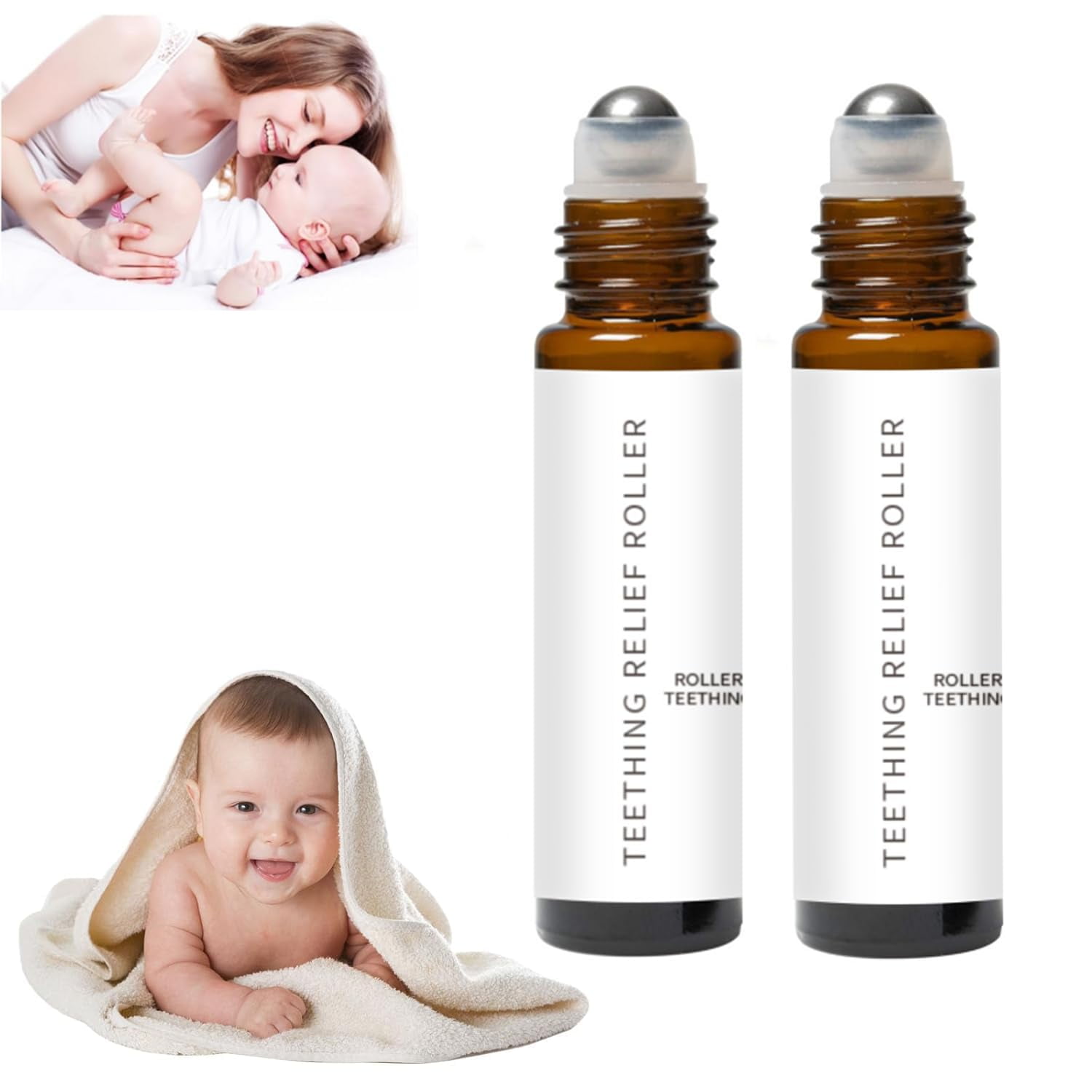 KFSOQE Teething Roller, Velaria Baby Teething Roller, Natural Pain ...