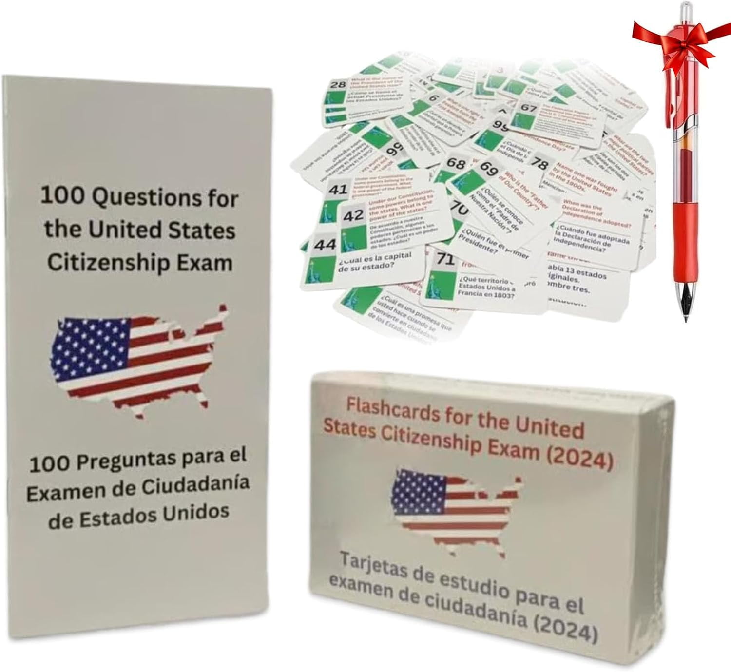 KFSOQE U.S. Citizenship Flashcard Set, Naturalization Study Guide with ...