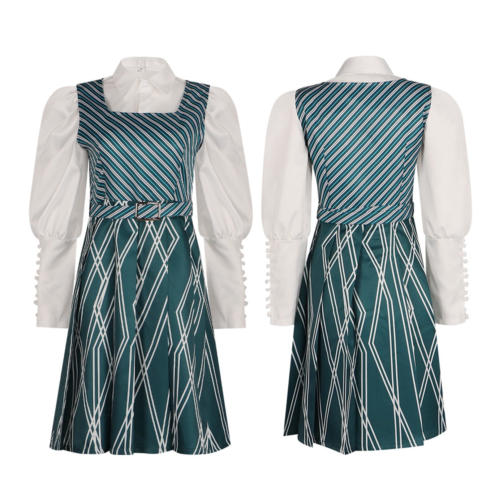 KFSOQE Wicked Cosplay Halloween Costume Wicked Cosplay Holiday Outfit ...