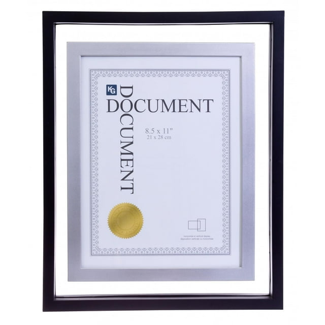 KG City Floating Document Frame 12 Pack Black Silver Wood - Walmart.com