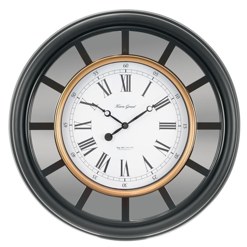KG Kieragrace Hollywood Milan 22" Wall Clock in Black Plastic - Walmart.com