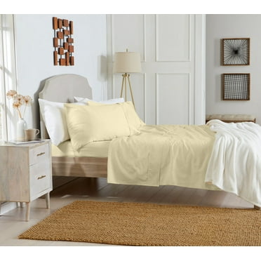 300 Thread Count Twin True White Sheet Set - Walmart.com