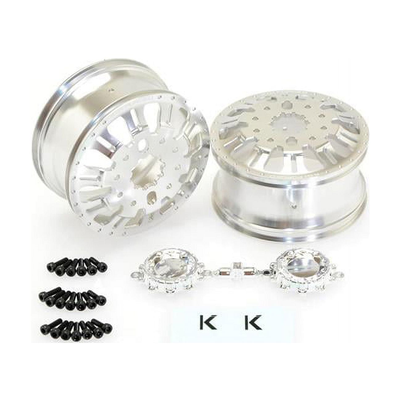 KG1 KD004 Duel Front Dually Wheel, Silver Anodized - 2 Piece - Walmart.com