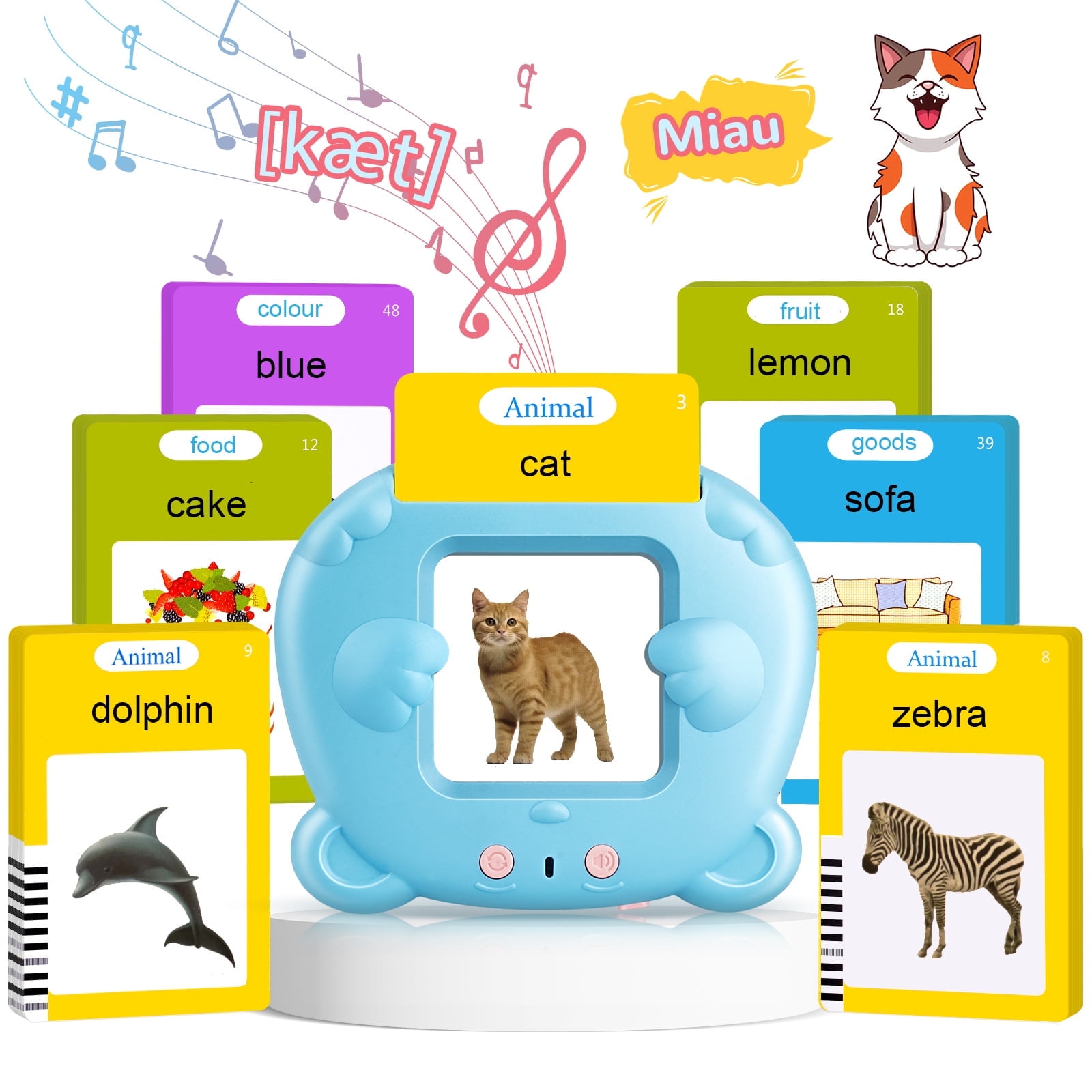 KGC Talking Flash Cards, Kids Toddler Montessori Toys 224 Sight Words ...