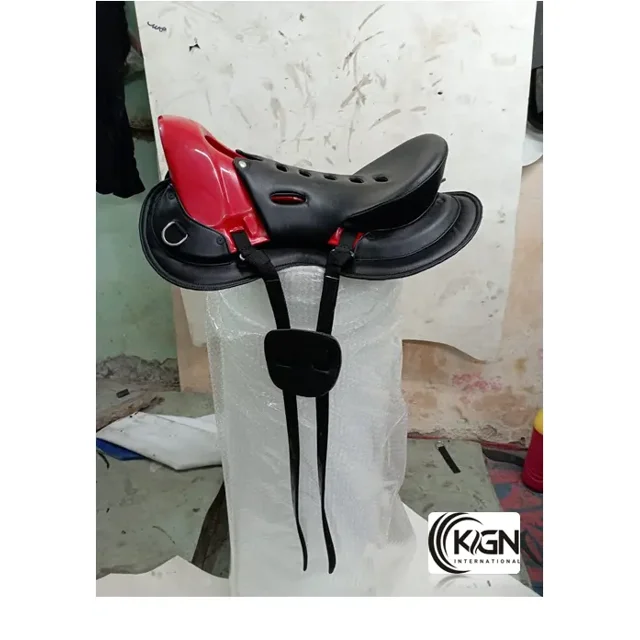 KGN International Sport Synthetic Horse Saddle, Black 15" - Walmart.com