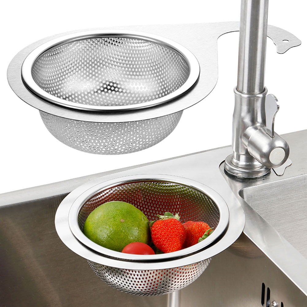 KGOTA 1/2 PCS Stainless Steel Sink Drain Strainer Basket Dry And Wet ...