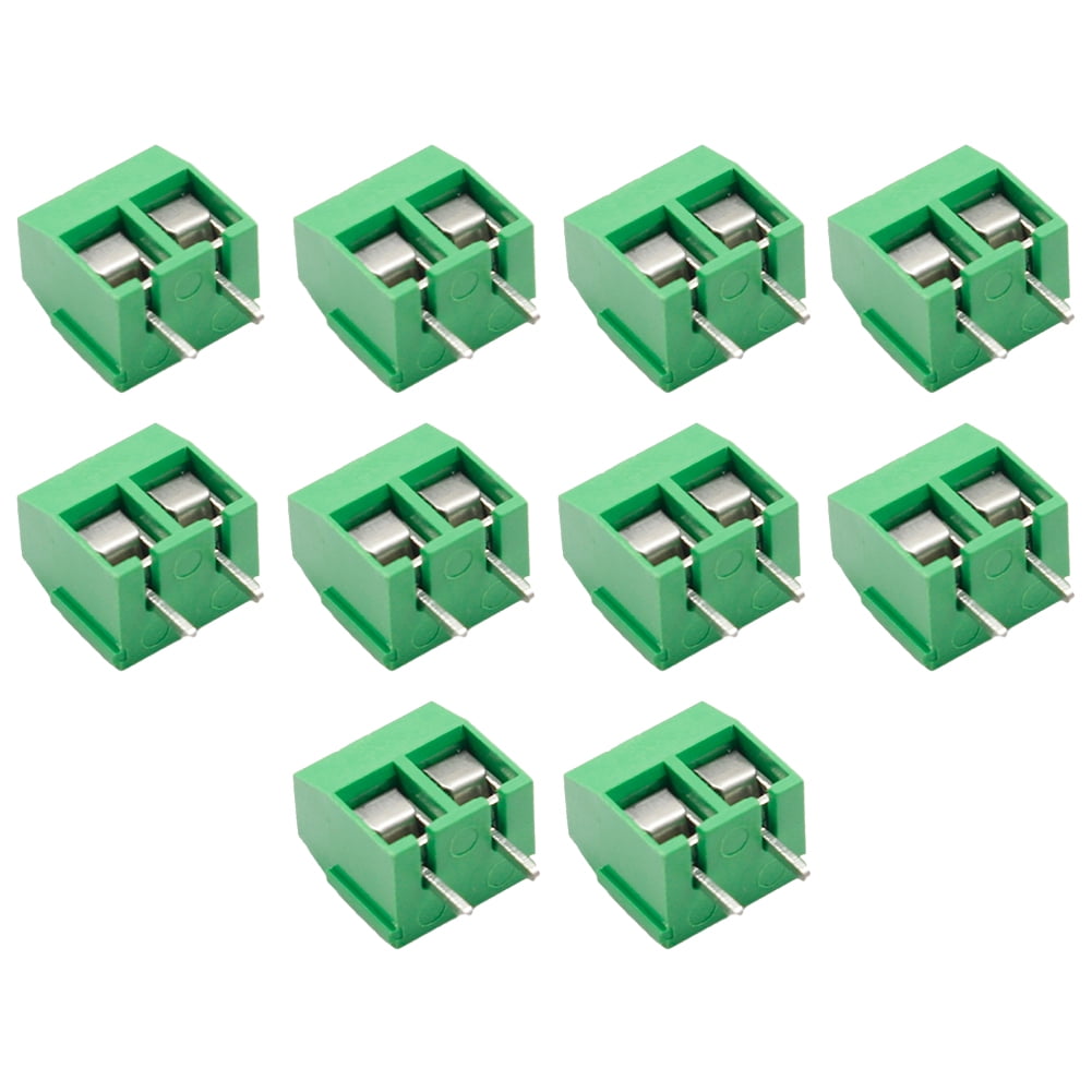 KGOTA 10Pcs Pcb Mount Screw Terminal Block Connector Pitch 5.0mm Kf301 Spliced Screw Terminals ...