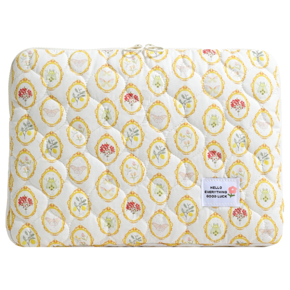 KGOTA 13 Inch Computer Cover Bag Quilted Fluffy Laptop Bag for Women ...
