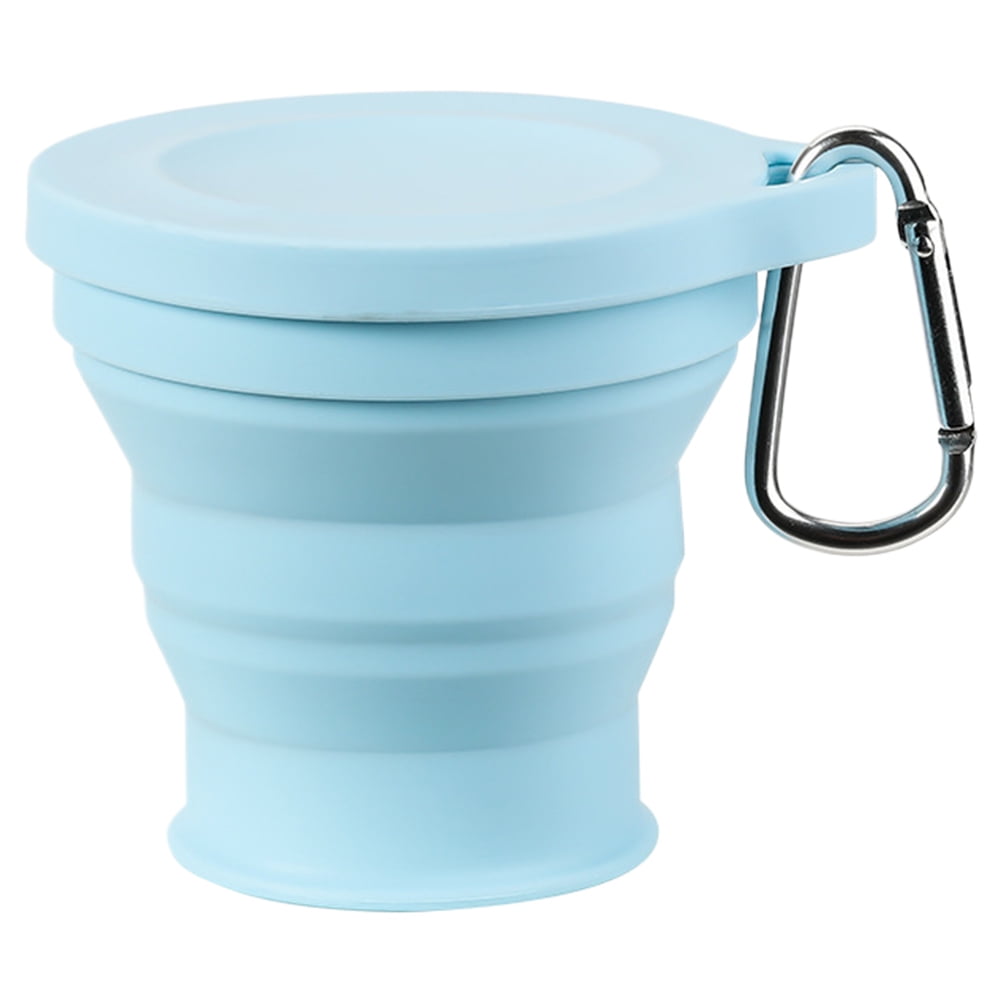 KGOTA 180ml Mini Retractable Cup with Lid Silicone Telescopic Drinking ...